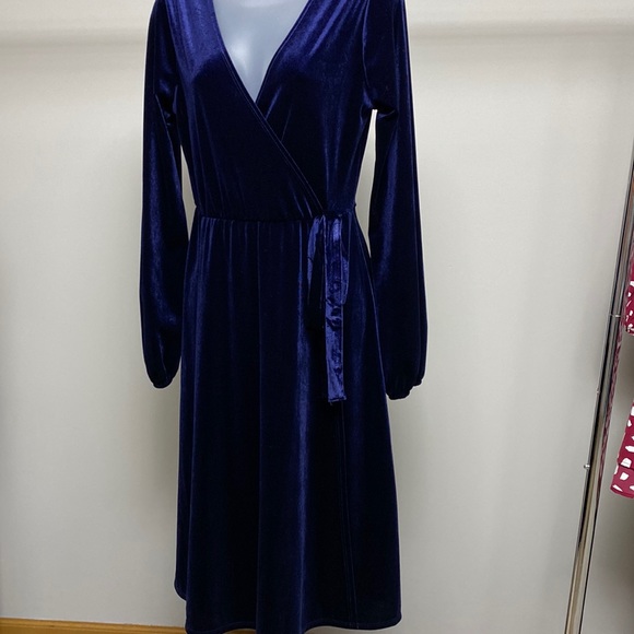 BiBi | Dresses | Bibi Dark Blue Velvet Dress | Poshmark